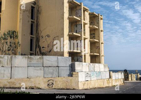 Mural depicting the character Gollum from the film Lord of the Rings on ...