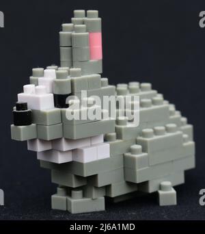 Lego Bricks In Lego Store And Nanoblock Bricks And Sets Up Close Stock ...