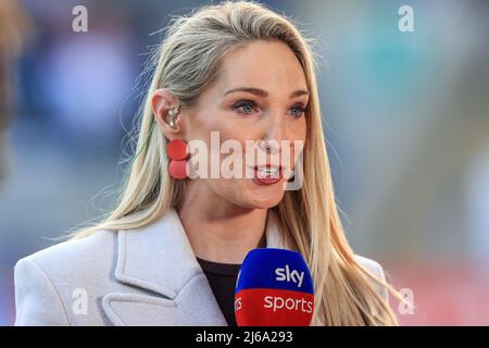 Jenna Brooks of Sky Sports during the Betfred Super League round 23 ...