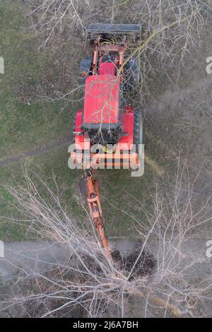 Excavator Digging Dirt for Utility Sewer Pipes Construction Work Stock ...
