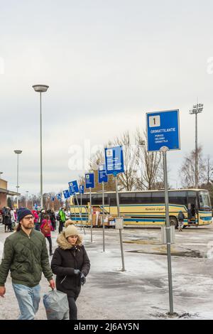 Last working day at old bus station in Lahti Finland Stock Photo - Alamy