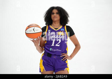 Los Angeles Sparks guard Rae Burrell during a WNBA preseason basketball ...