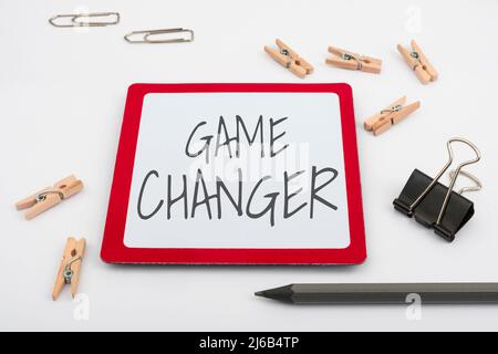 Sign displaying Game Changer. Internet Concept Sports Data Scorekeeper ...