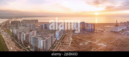 Cityscape view over a large residential area with buildings Stock Photo ...