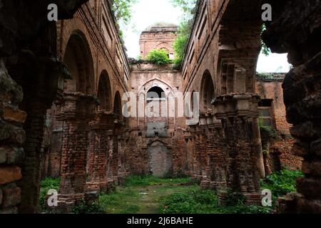 The ruins of an ancient palace built by Bhanj dynasty (Mayur/Peacock ...