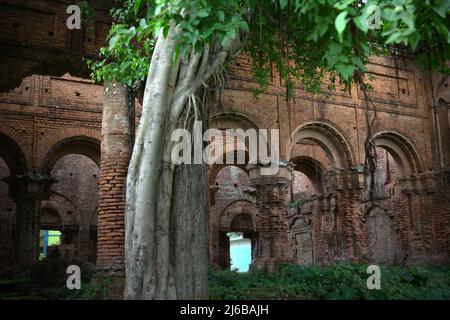 The ruins of an ancient palace built by Bhanj dynasty (Mayur/Peacock ...