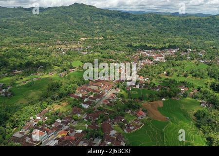 Aerial view of Garut regency, West java, Indonesia Stock Photo - Alamy