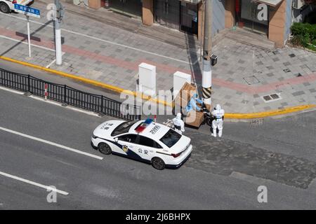 SHANGHAI, CHINA - APRIL 30, 2022 - The police carried out the relevant ...