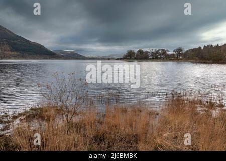 Epic landscape image across Bassenthwaite Lake in Lake District suring ...
