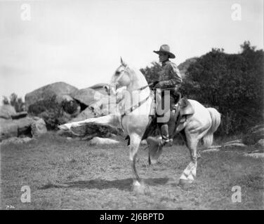 FRED THOMSON AND HIS HORSE SILVER KING Stock Photo - Alamy