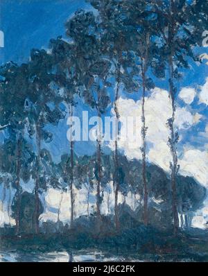 Poplar trees, painting by French artist Claude Monet, 1891 Stock Photo ...
