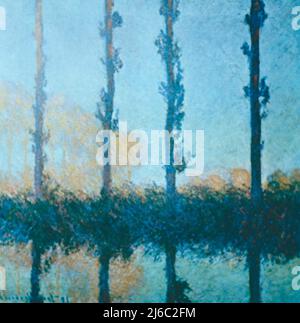 Poplar trees, painting by French artist Claude Monet, 1891 Stock Photo ...