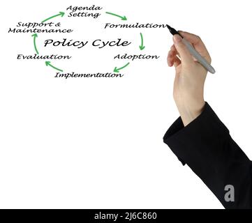 Six Components of Policy Cycle Stock Photo - Alamy