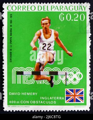 David Hemery, winner of the gold medal in the Olympic 400 metre hurdles ...