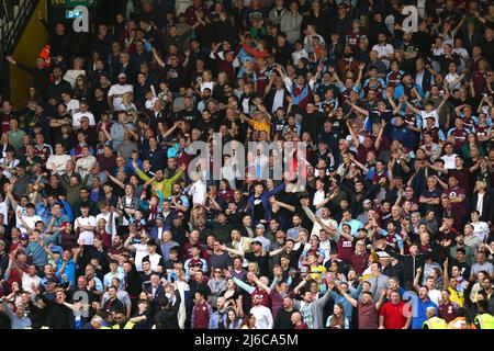 Watford fans pictured during the Premier League match at Vicarage Road ...