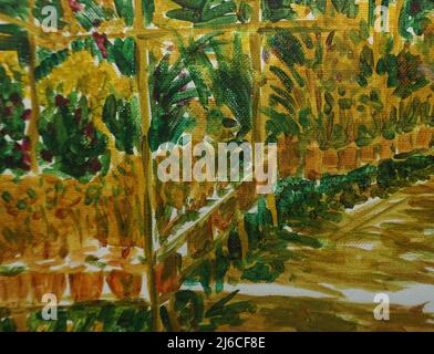 Art painting drawing skills Hand drawn Oil color abstract flowers from ...