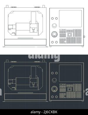 Stylized vector illustration of CNC router close-up Stock Vector Image & Art - Alamy