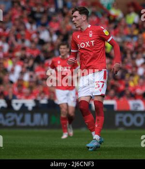 James Garner #37 of Nottingham Forest celebrates his goal to make it 0 ...