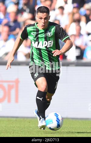 Filippo Romagna of US Sassuolo Calcio carries the ball during the ...