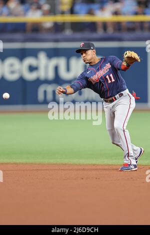 Minnesota Twins' Jorge Polanco fields a ball in practice at a baseball ...