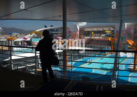 General view of swimming pool inside Spaladium Arena in Split, Croatia ...