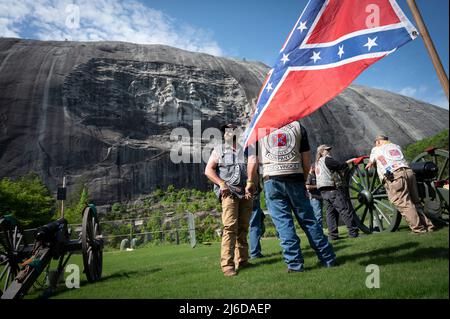 April 30, 2022, Stone Mountain, Georgia, USA: Sons of the Confederacy ...
