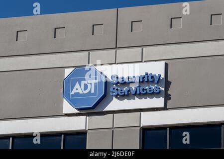 Irving, Texas, USA - March 20, 2022: Closeup of Boeing sign on the ...