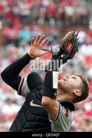 Arizona Diamondbacks catcher Carson Kelly (18) stands at home plate ...