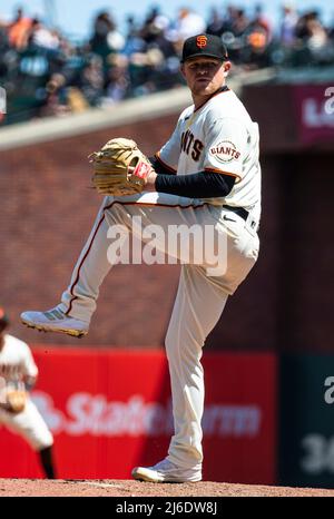 San Francisco Giants' Logan Webb plays during a baseball game against ...