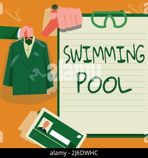 Handwriting text Swimming Pool. Word Written on Structure designed to ...