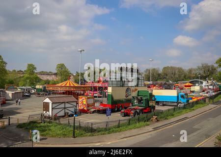 Fun Fair / Fairground, Little Roodee, Chester Stock Photo - Alamy