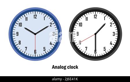Analog clock time. 10-30. with white background. vector Stock Vector ...