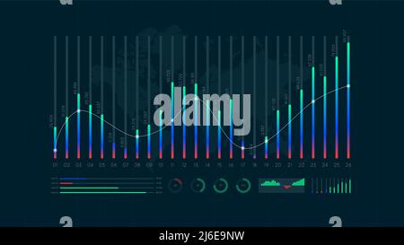 dashboard monitor Trading Chart Stock Market Money Financial Index ...
