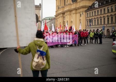 Munich, Germany. 01st May, 2022. On May 1st 2022 more than thousand ...