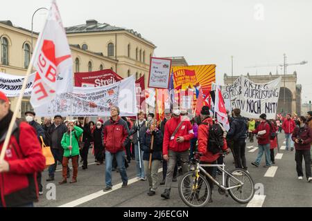 Munich, Germany. 01st May, 2022. On May 1st 2022 more than thousand ...