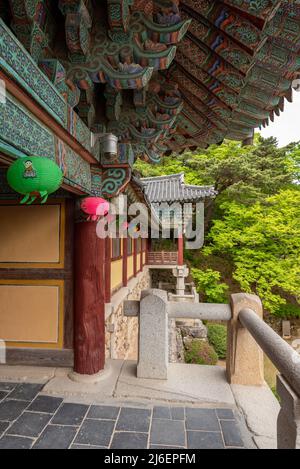 Famous Seokgatap pagoda at Bulguksa buddhist temple, made of stone ...