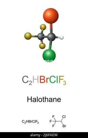 Halothane drug molecule Stock Photo - Alamy