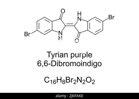 Indigo, chemical formula and structure. Indigo dye, an organic compound ...