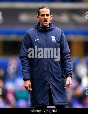 Darren Carter (Manager of Birmingham City) throws a water bottle in ...