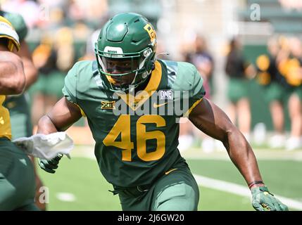 Baylor Bears linebacker Tony Anyanwu (46) against the Texas State ...