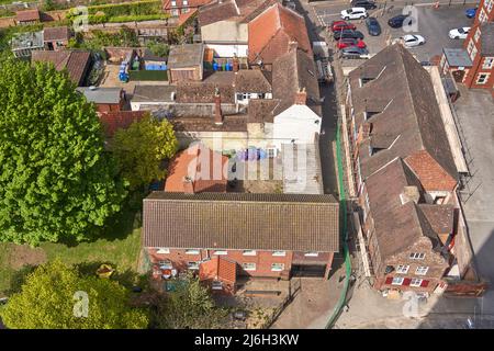 aerial view of the Lincolnshire town of Boston, UK Stock Photo - Alamy