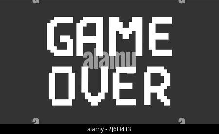 Vector game over phrase in pixel art Stock Vector Image & Art - Alamy