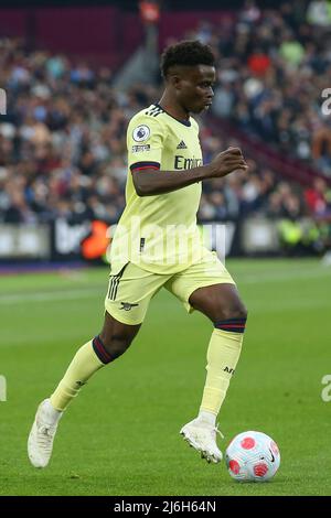 Bukayo Saka #7 of Arsenal on the ball Stock Photo - Alamy