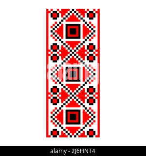 Pixelized pattern Vyshyvanka Traditional Ethnic Ukrainian Seamless ...