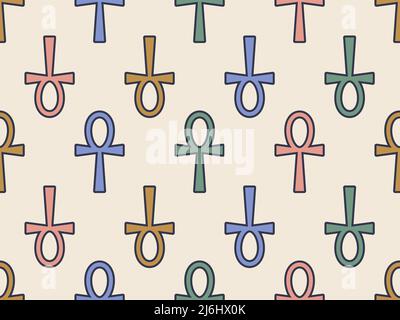 Egypt Ankh symbol pattern seamless Stock Vector Image & Art - Alamy