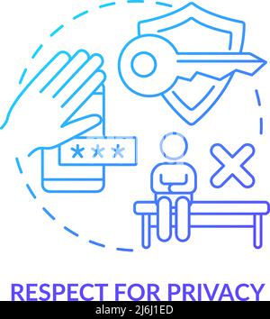 Respect for all blue gradient concept icon Stock Vector Image & Art - Alamy