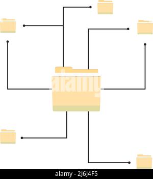 file folders network structure vector illustration design Stock Vector Image & Art - Alamy