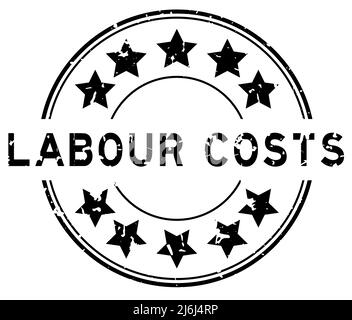 benefit cost stamp. round grunge sign with ribbon Stock Vector Image ...