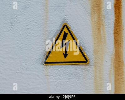 safety symbol: caution, risk of electric shock Stock Photo - Alamy