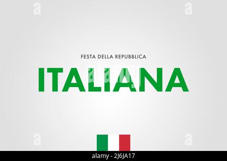 Republic day, national day of Italy flag background. Translation: "June ...